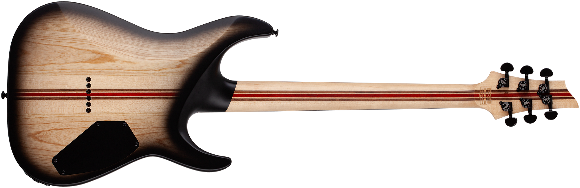 SCHECTER Electric Guitar, C-1 Pale Moon, Satin Natural Black Burst